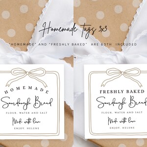 Homemade Bread Gift Tags, Homemade Tag, Bake Goods Tag, Sourdough Bread ...