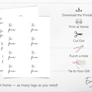 To/from Gift Tags Christmas Gift Tags DIY Holiday Tag Printable ...