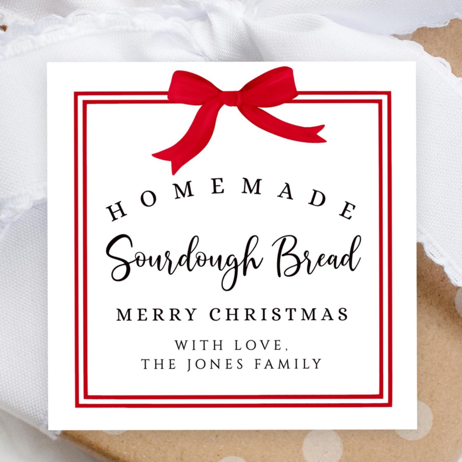 Christmas Homemade Gift Tags, DIY Christmas Cookies Tag, Homemade Tag ...