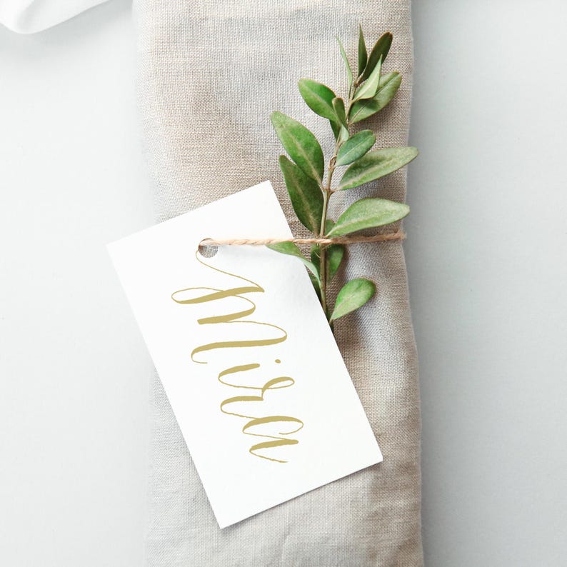 Printable Name Tags, DIY Name Card Template, Name Favor Tag ...