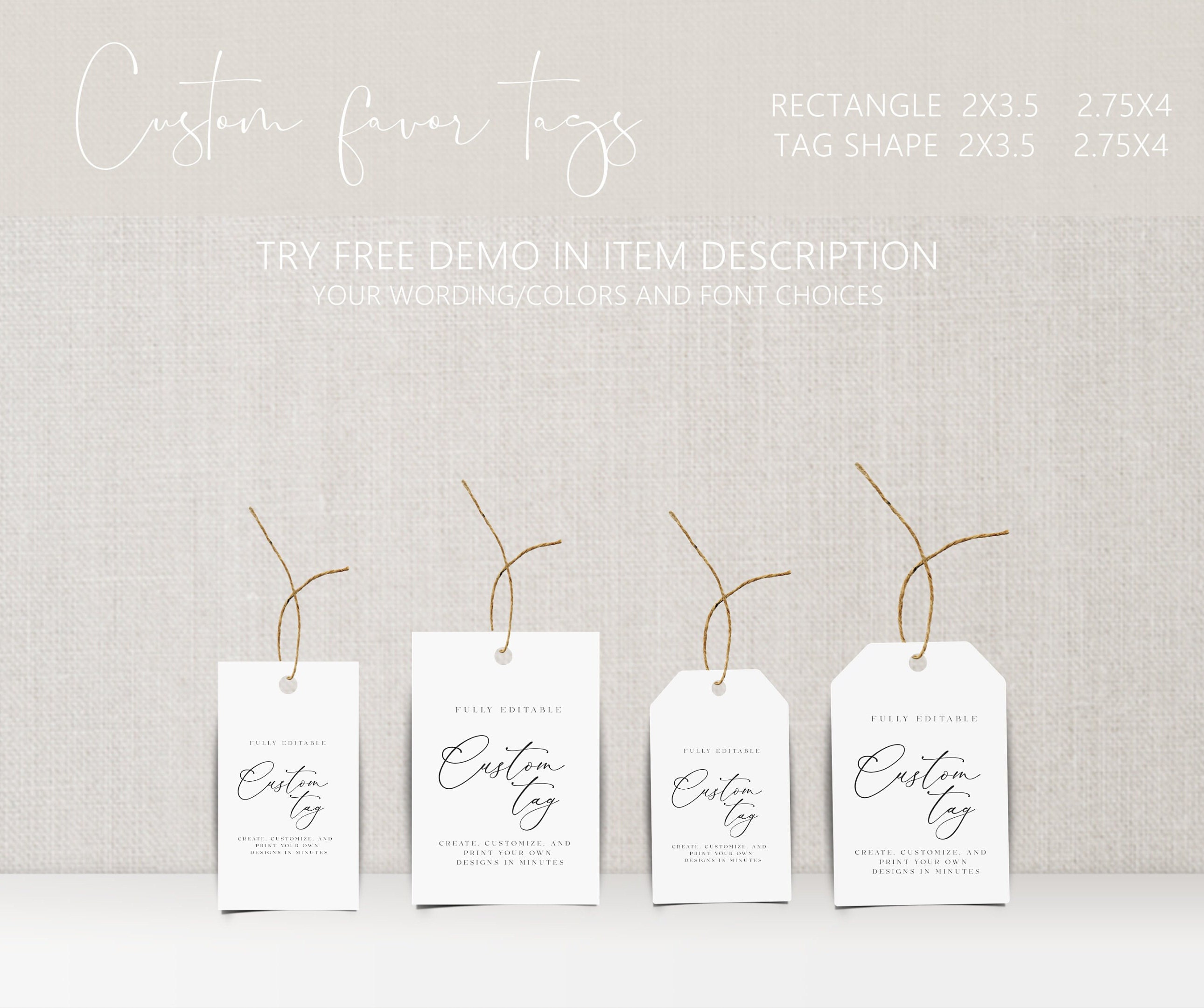 Custom Wedding Favor Tags DIY Wedding Tag Printable Wedding Tag Wedding ...