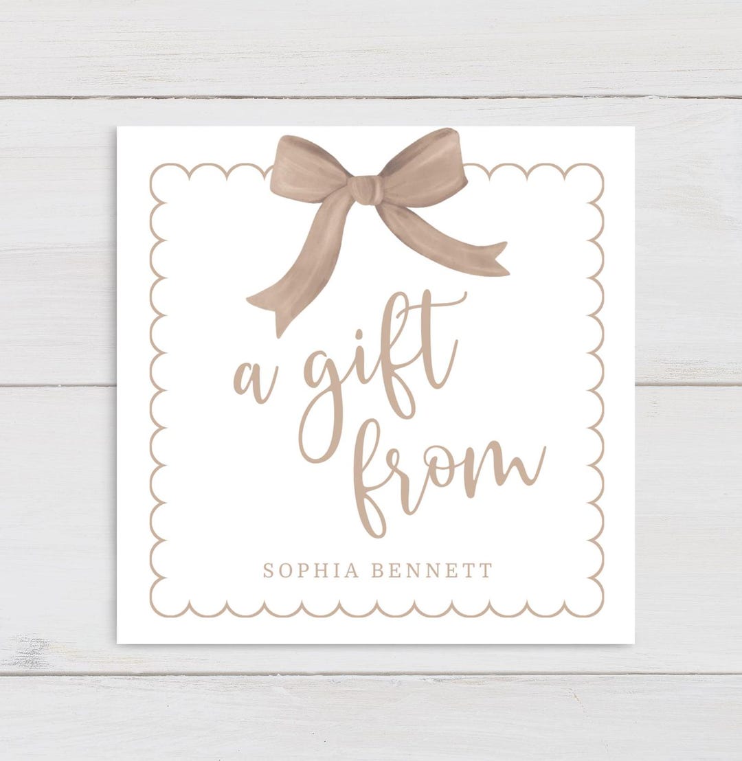 A Gift From Tag, Homemade Gift Tag, Bake Goods Tag, Homemade Treats Tag ...