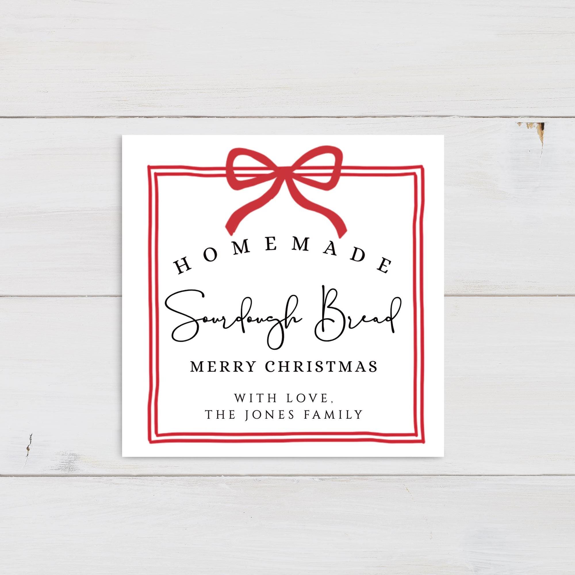 Christmas Homemade Gift Tags DIY Christmas Cookies Tag, Homemade Tag ...