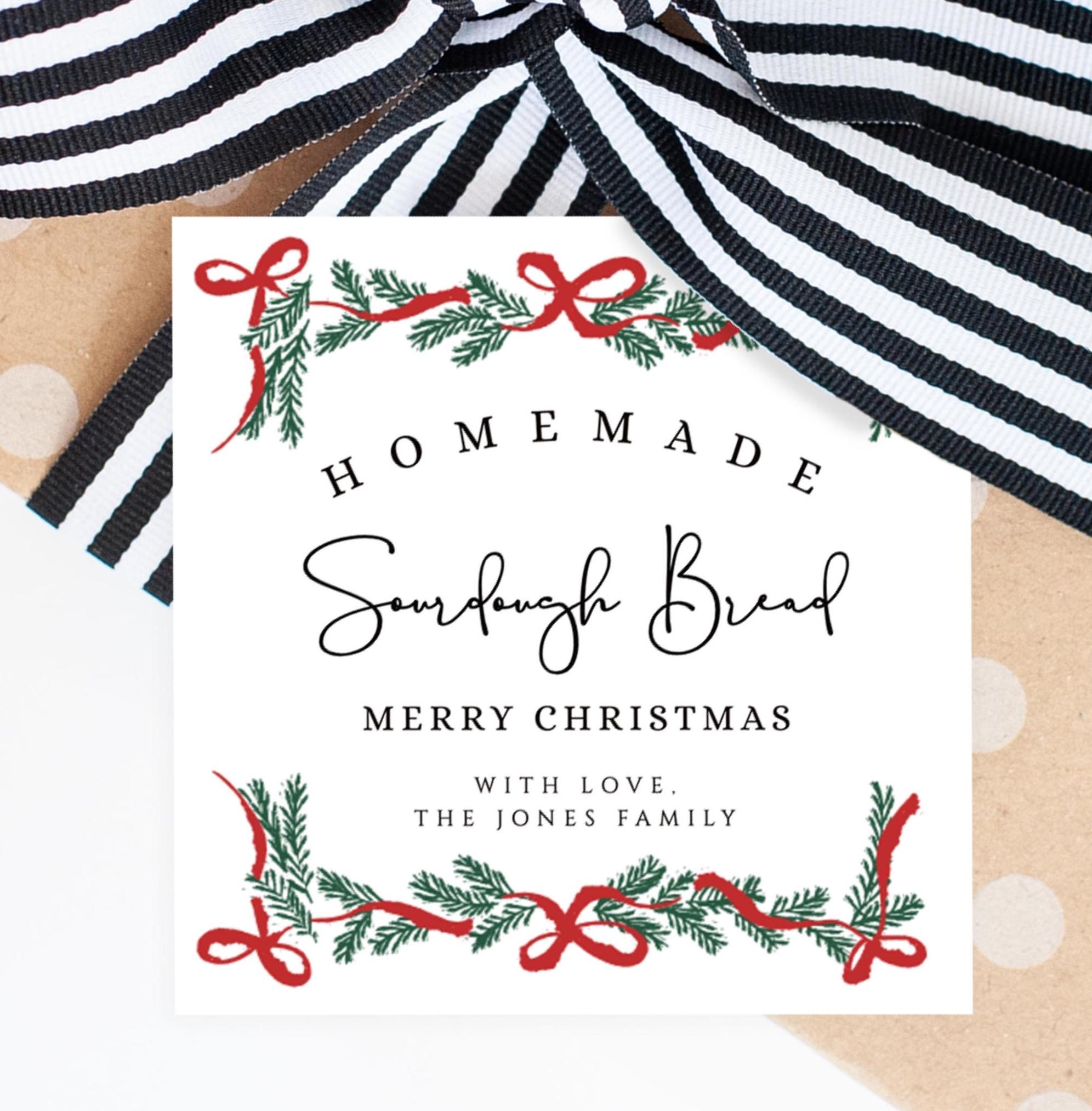 Christmas Homemade Gift Tags DIY Christmas Cookies Tag, Homemade Tag ...