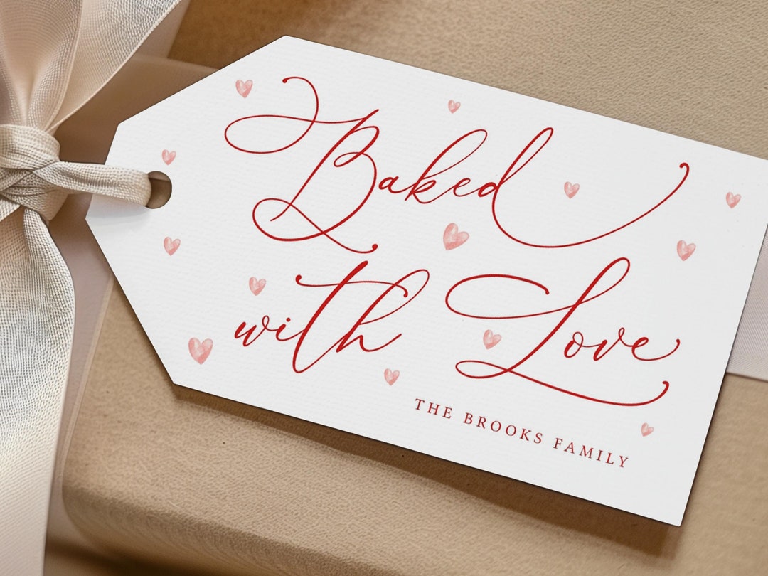 Made With Love Gift Tags, Homemade Tag, Bake Goods Tag, Homemade Treats ...