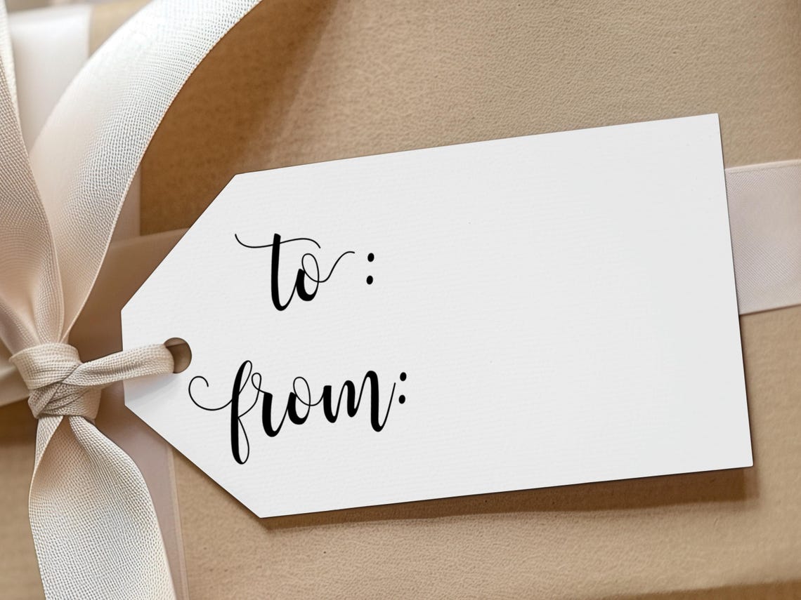 To/from Gift Tags, Personalize Christmas Gift Tags, DIY Holiday Tag ...