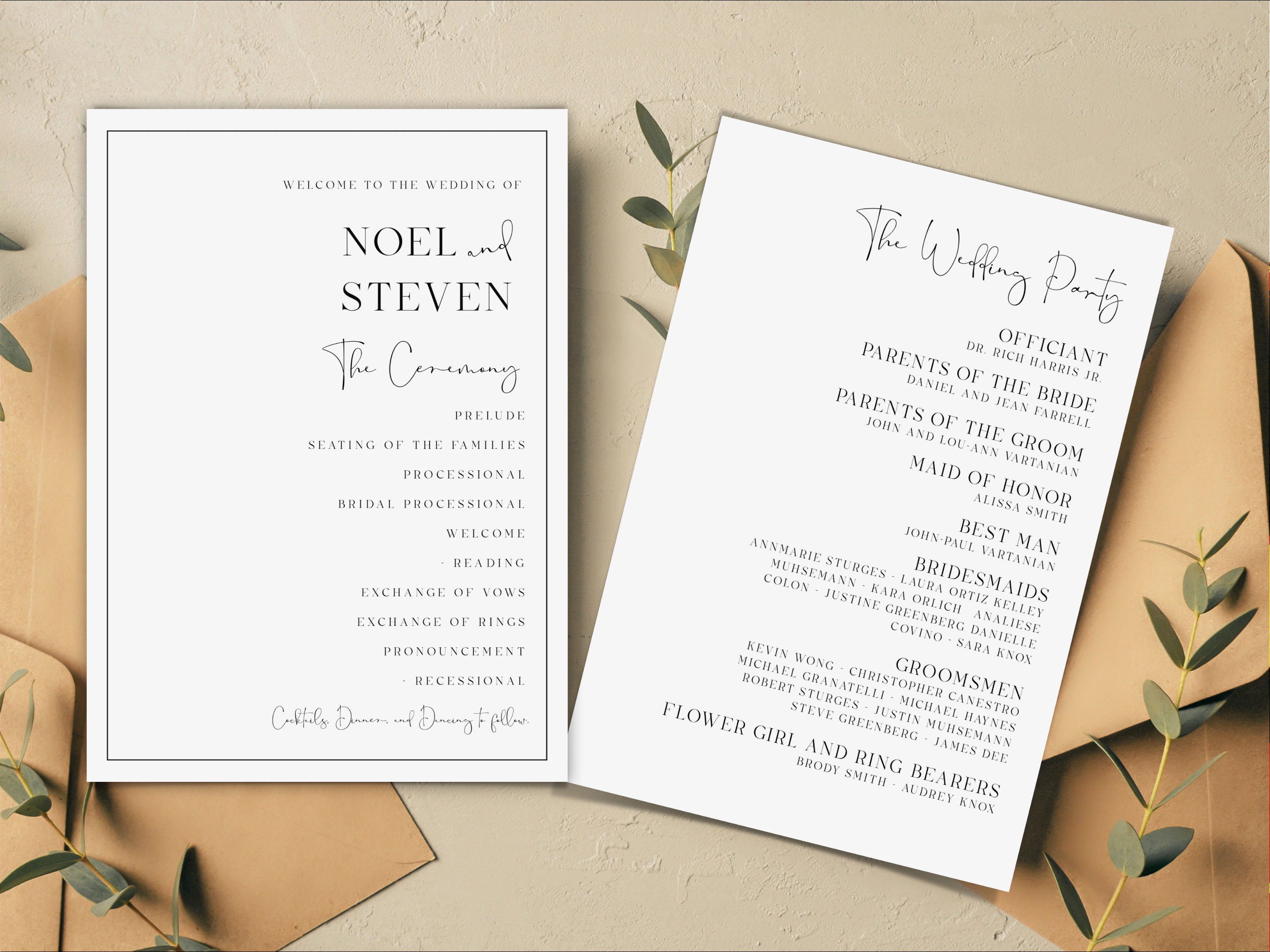 Wedding Program Template Program Download Wedding Program Printable ...