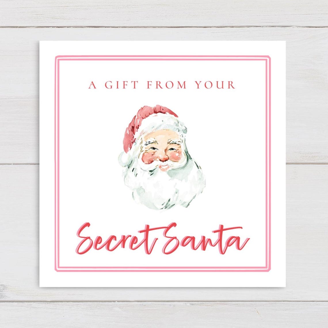 Secret Santa Gift Tag, Merry Christmas Tags, Printable Secret Santa ...