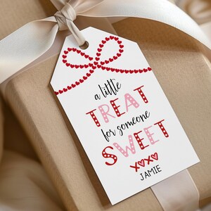 Printable Happy Valentine's Day Tag, Valentine Template, Sweet Treat ...