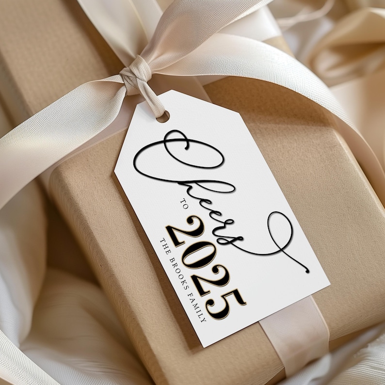 Printable New Year Favor Tags Cheers to 2025 Party Tags Instant ...