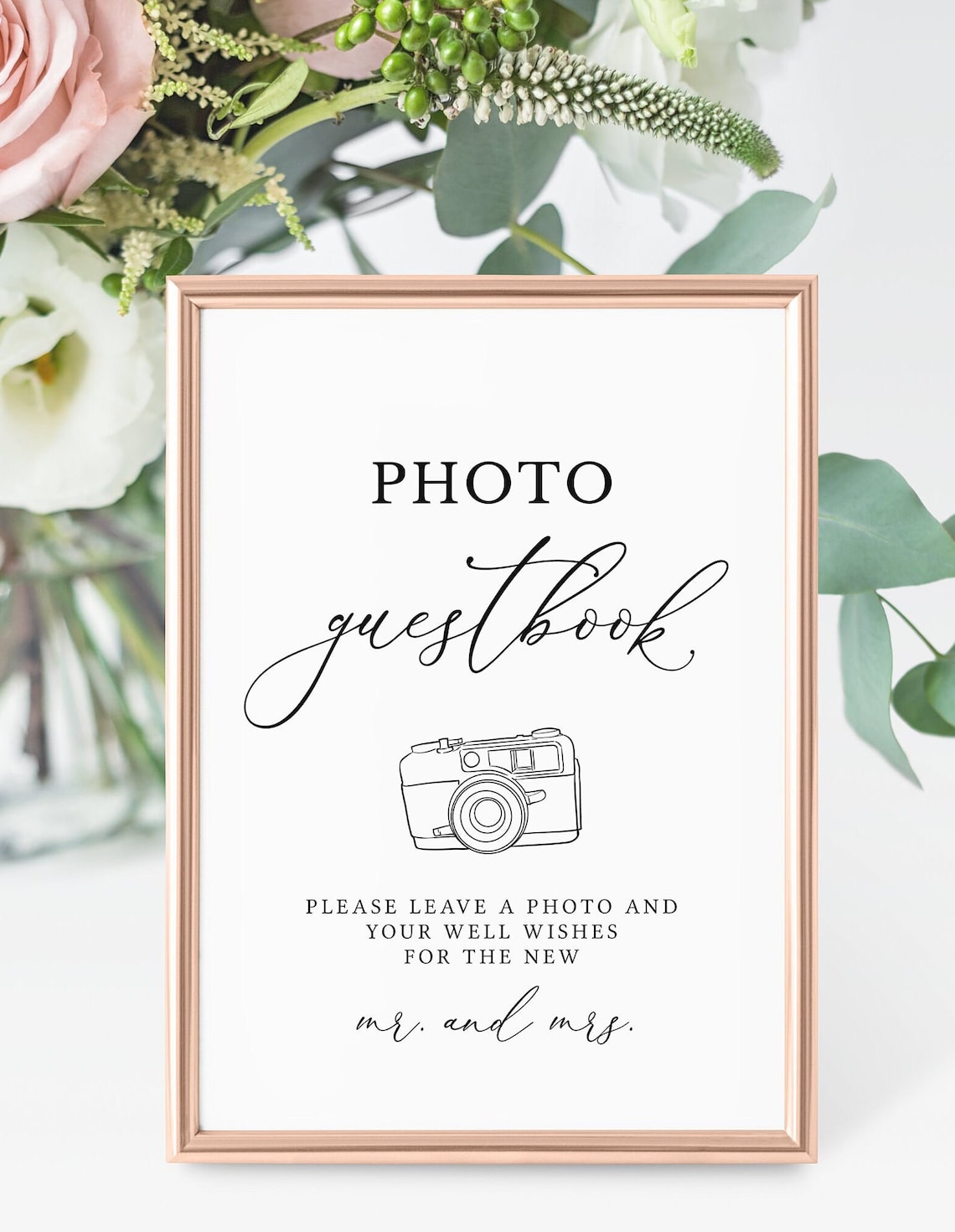 Wedding Photo Guestbook Sign Wedding Sign Template DIY Wedding Sign ...