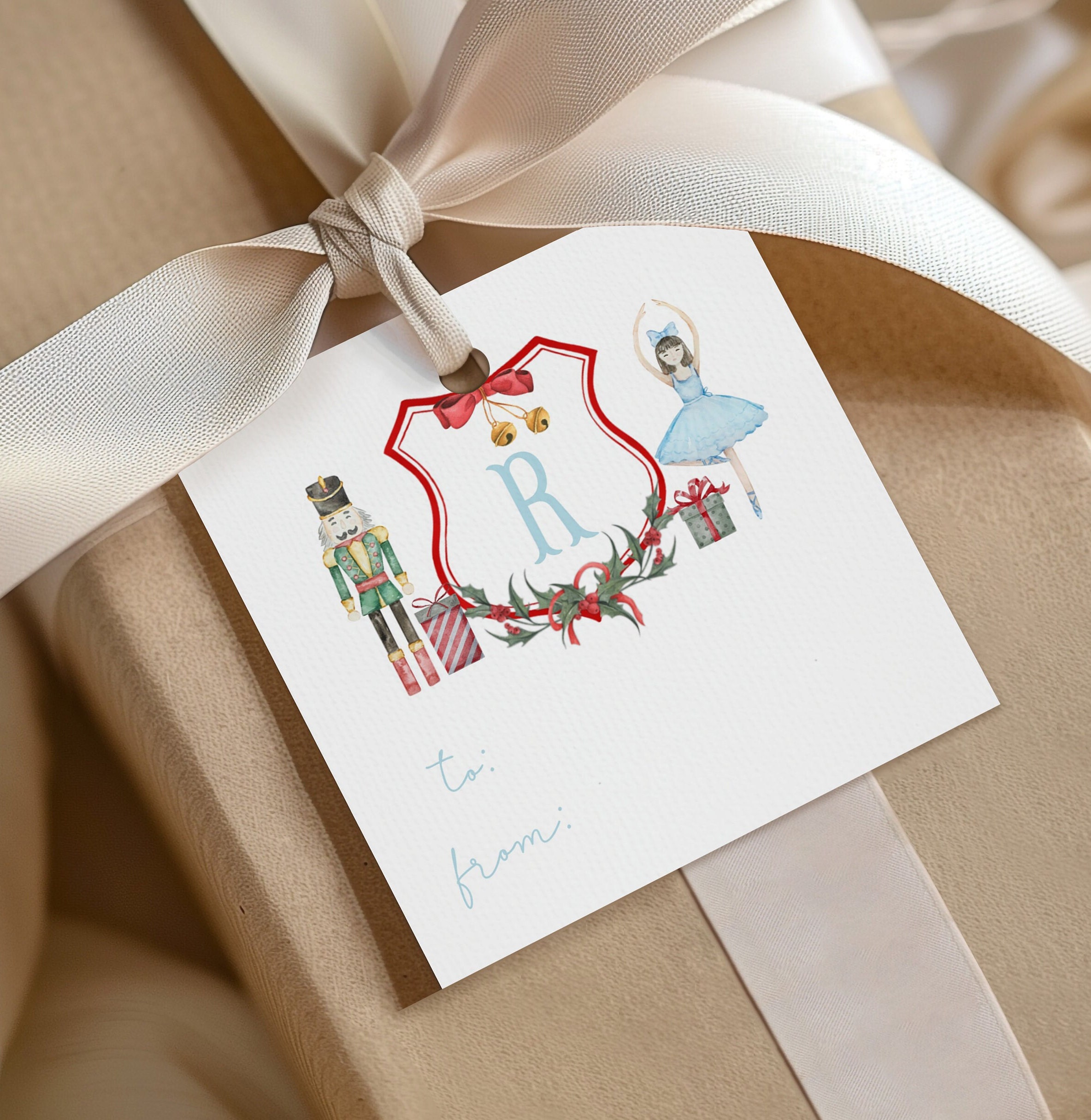 Nutcracker Gift Tags DIY Holiday Tag Printable Nutcracker Tag Holiday ...