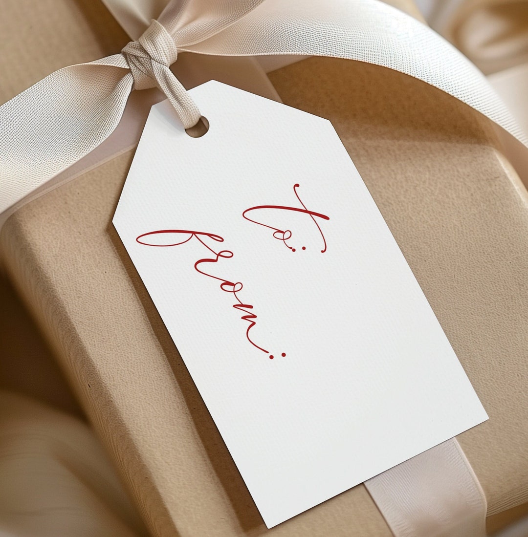 To/from Gift Tags Christmas Gift Tags DIY Holiday Tag Printable ...