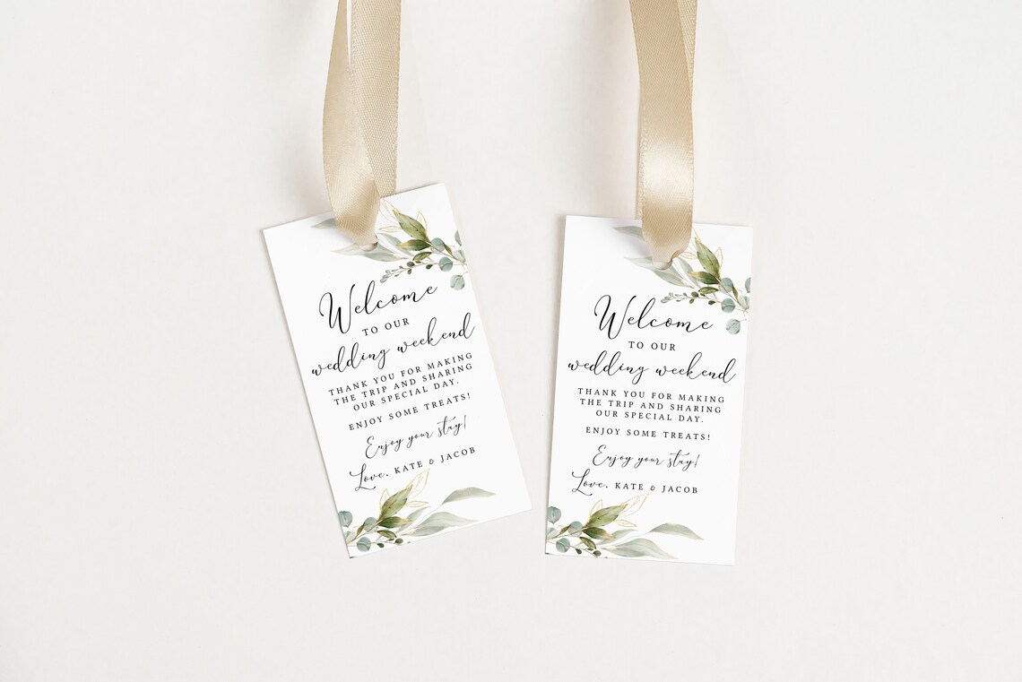Welcome Wedding Weekend Tag DIY Welcome Bag Tag Printable Welcome Tag ...