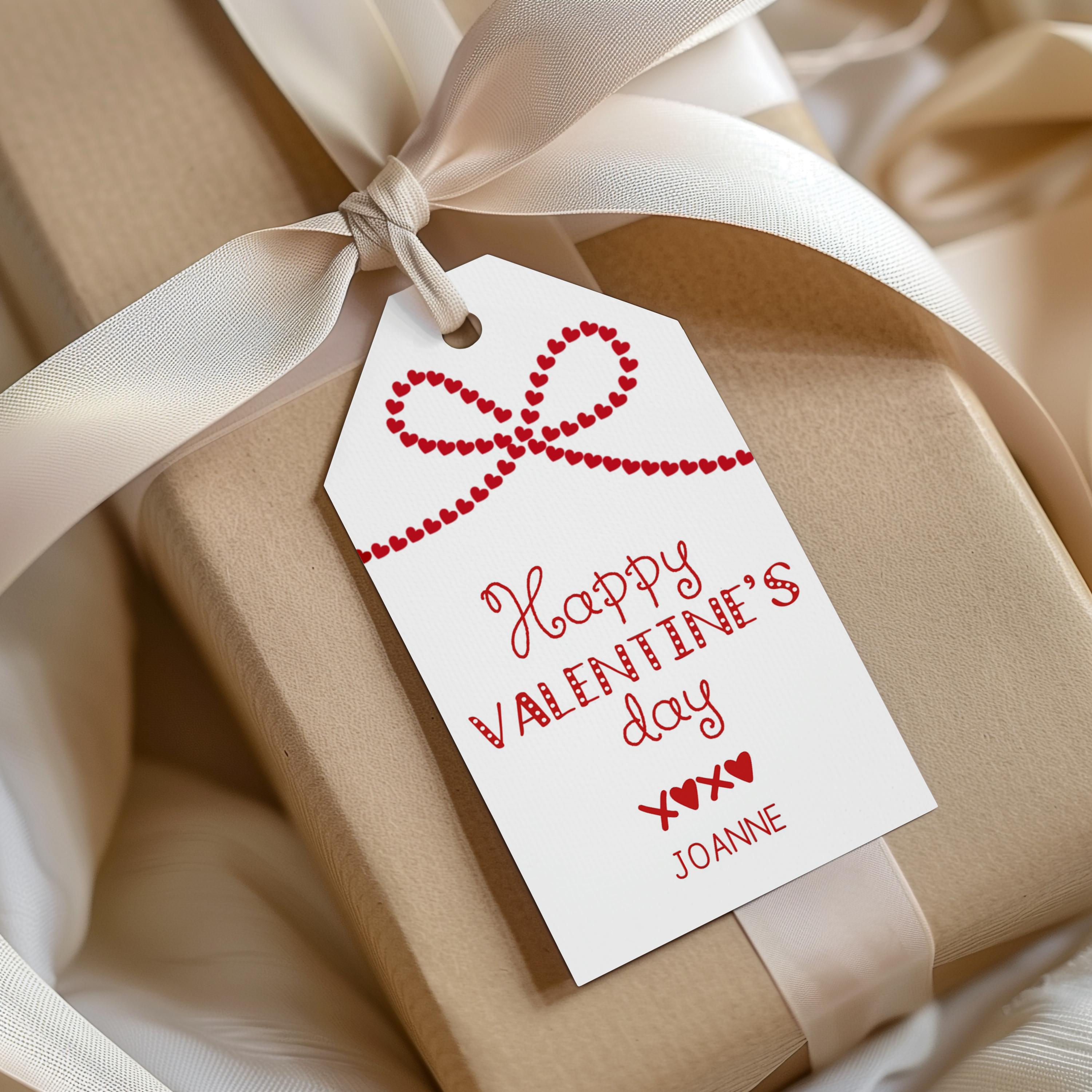Printable Happy Valentine's Day Tag, Valentine Template Valentine Favor ...