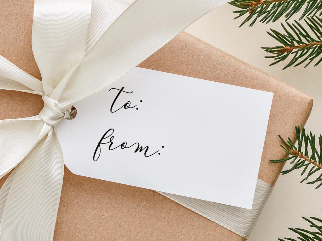 To/from Gift Tags Christmas Gift Tags DIY Holiday Tag Printable ...