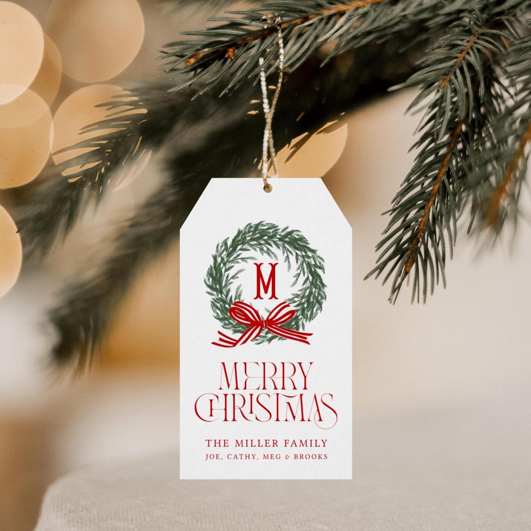 Printable Christmas Gift Tags - DIY Holiday Tags for Gifts, Holiday ...