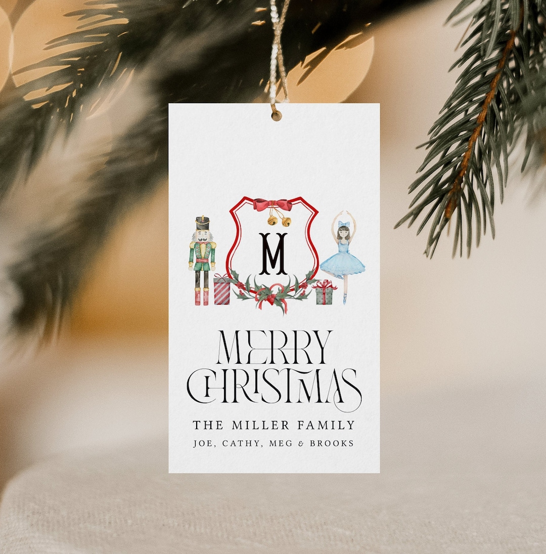 Printable Nutcracker Christmas Gift Tag Nutcracker Holiday Gift Tag ...