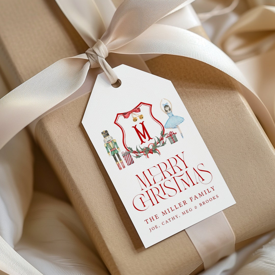 Printable Nutcracker Christmas Gift Tag Nutcracker Holiday Gift Tag ...