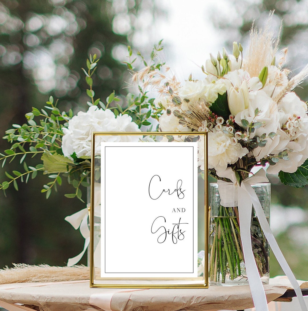 Wedding Cards & Gifts Sign Wedding Sign Template DIY Wedding - Etsy