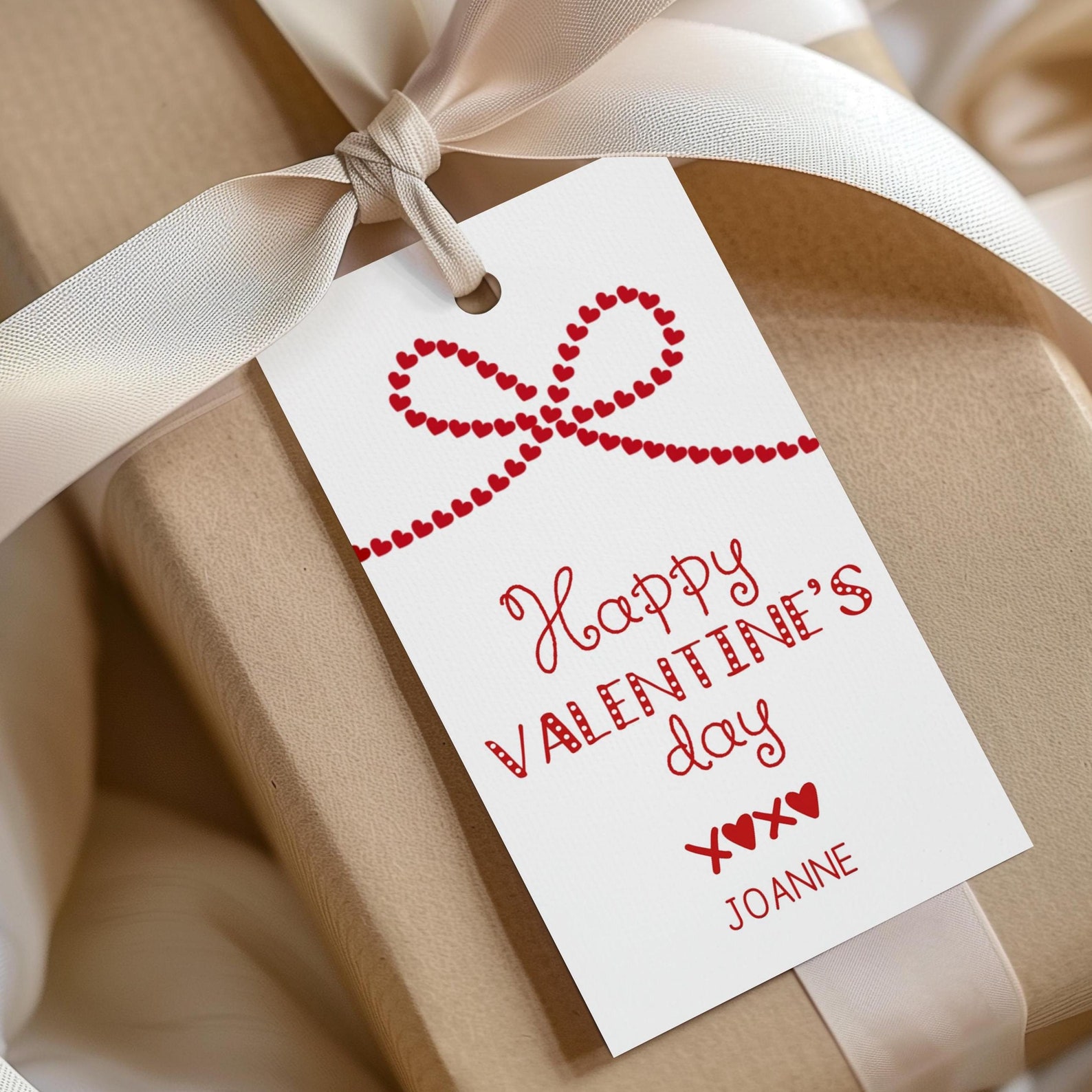Printable Happy Valentine's Day Tag, Valentine Template Valentine Favor ...
