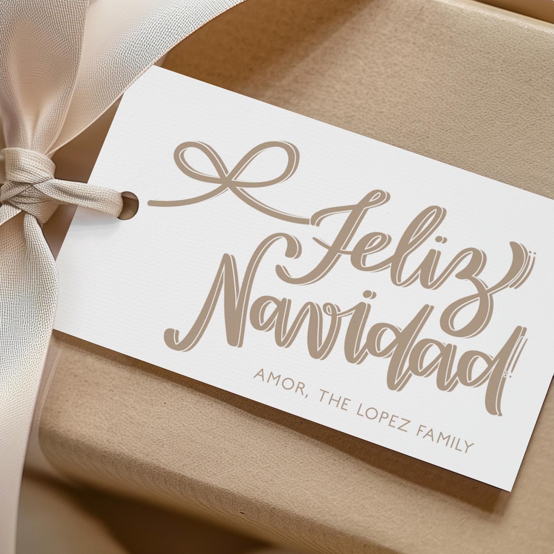 Feliz Navidad Tag Holiday Tag Printable Christmas Tag Holiday Favor Tag ...