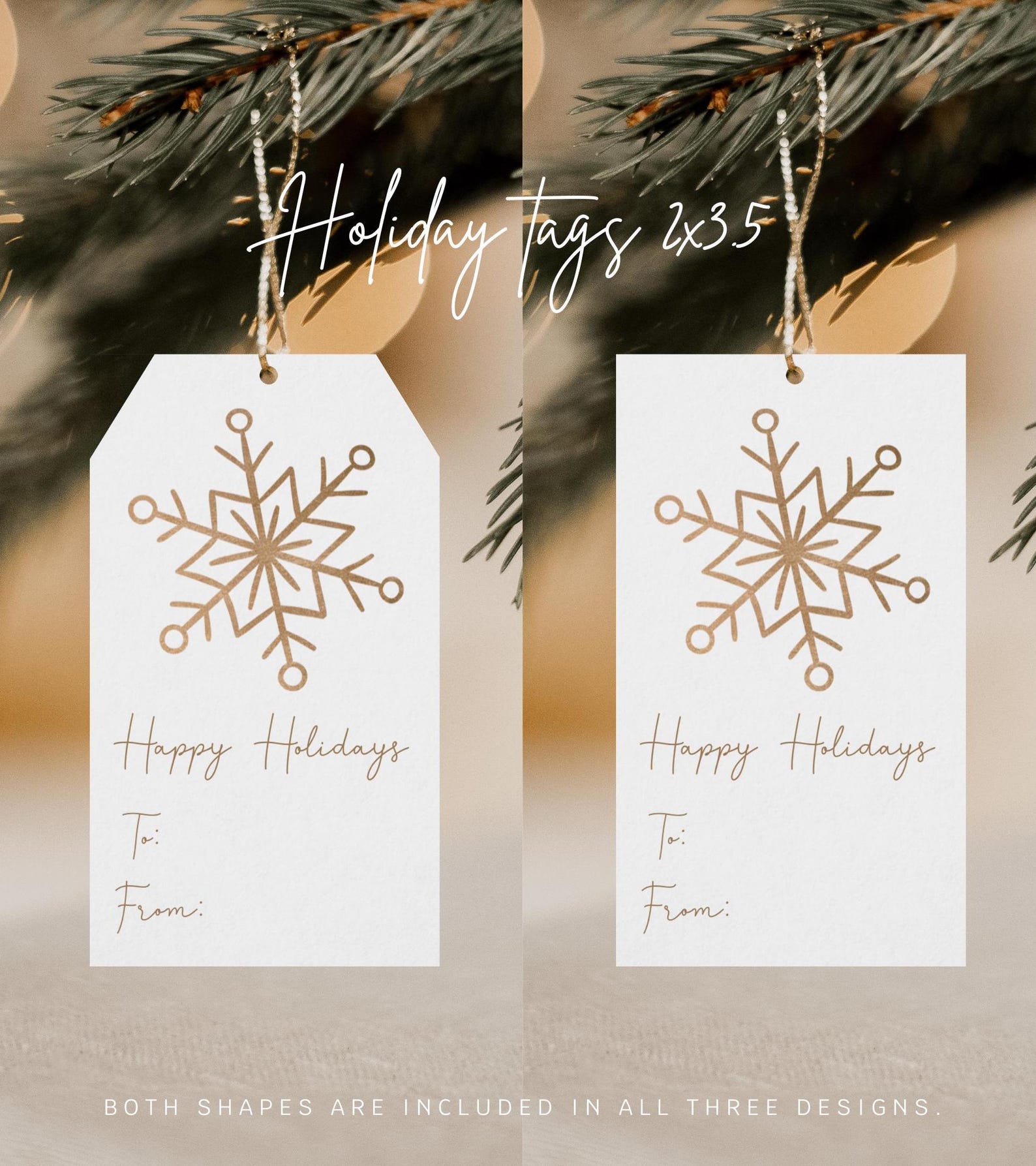 Gold Christmas Gift Tags Gold Holiday Tag Printable Gold Christmas Tag ...