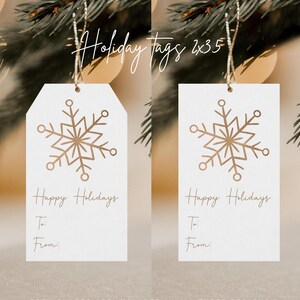 Gold Christmas Gift Tags Gold Holiday Tag Printable Gold Christmas Tag ...