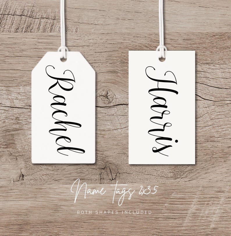 Printable Name Tags, DIY Name Card Template, Name Favor Tag ...