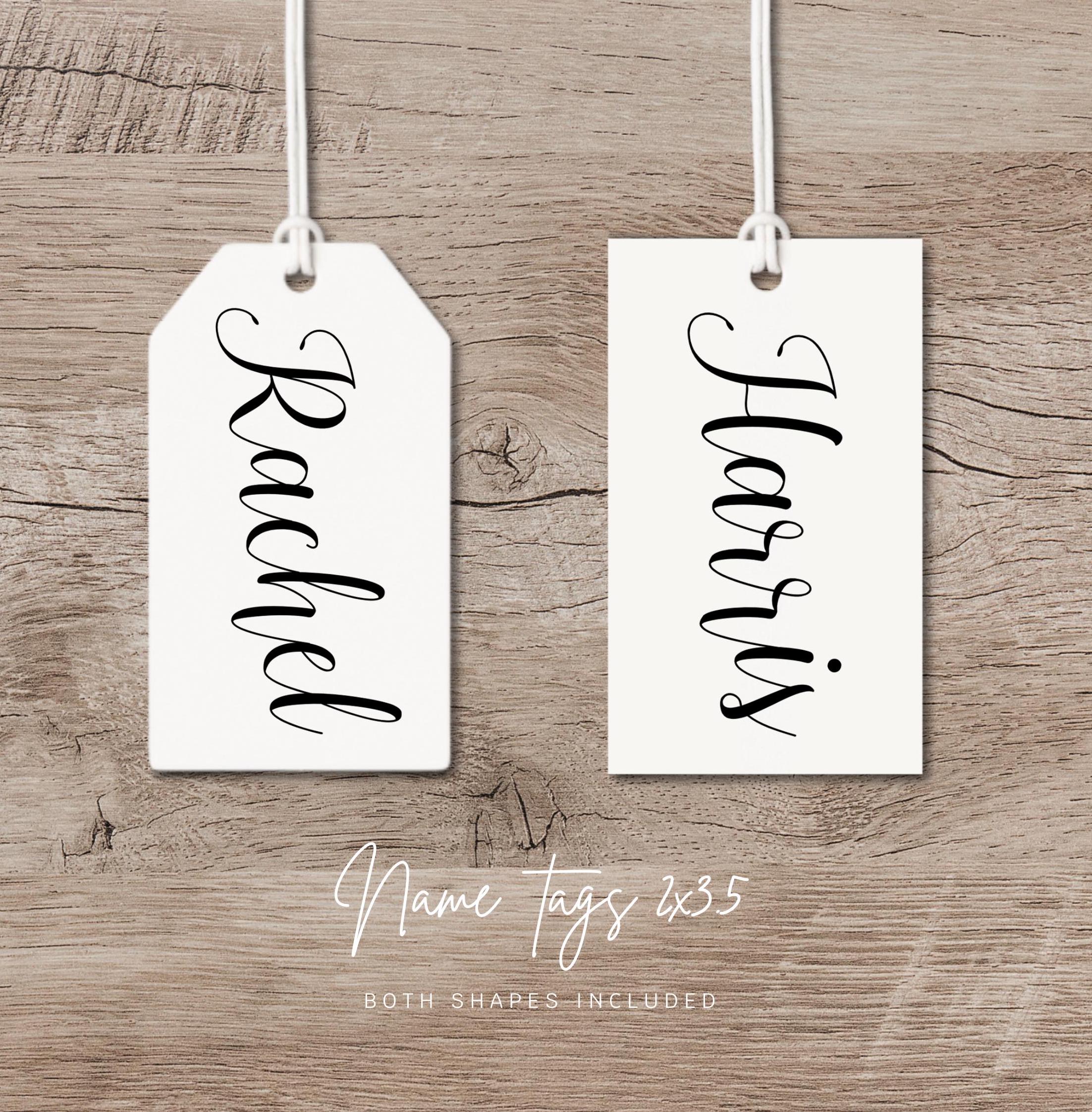 Printable Name Tags, DIY Name Card Template, Name Favor Tag ...