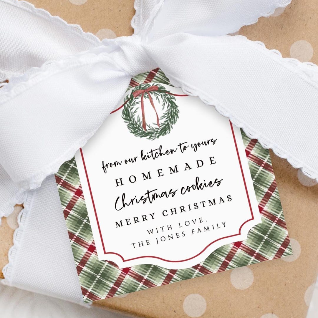 From Our Kitchen to Yours Tag, Baked With Love, Cookie Gift Tag ...