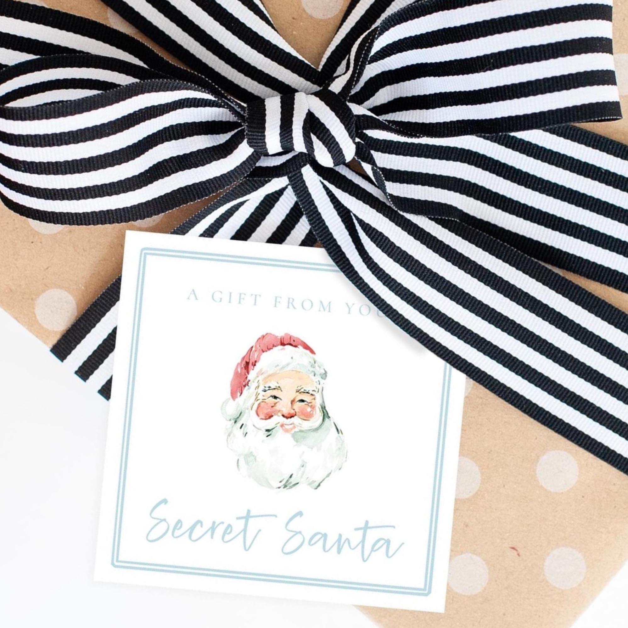 Secret Santa Gift Tag, Merry Christmas Tags, Printable Secret Santa ...