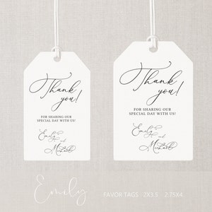 Wedding Favor Tags Thank You Tag DIY Wedding Tag Printable Wedding Tag ...