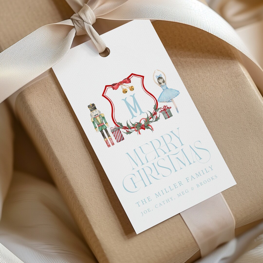 Printable Nutcracker Christmas Gift Tag Nutcracker Holiday Gift Tag ...