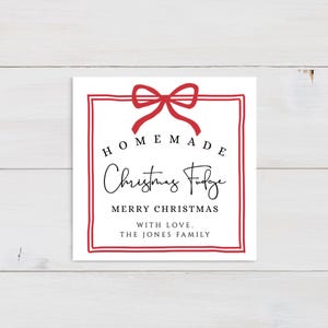 Christmas Homemade Fudge Tag, Christmas Cookies Tag, Homemade Tag, Bake ...