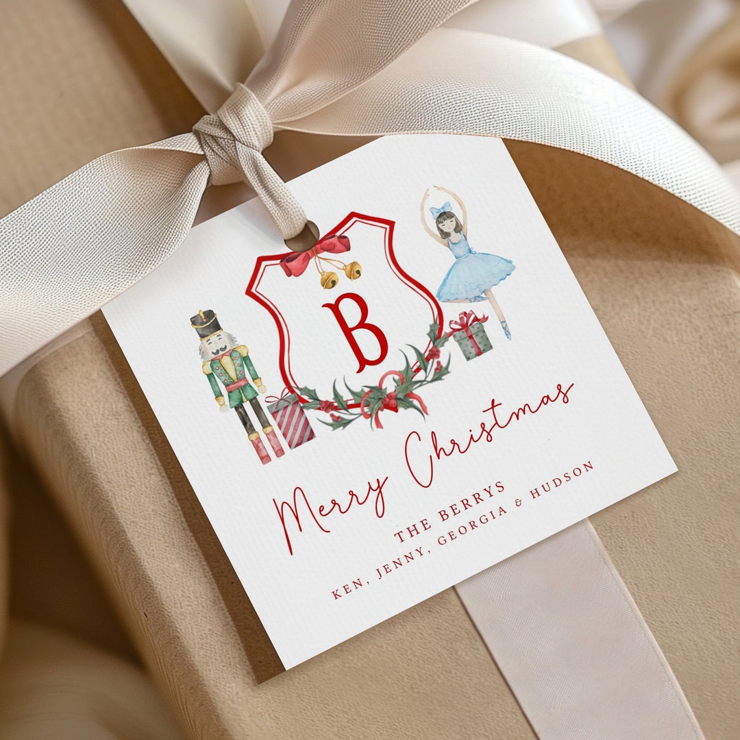 Nutcracker Gift Tags DIY Holiday Tag Printable Nutcracker Tag Holiday ...