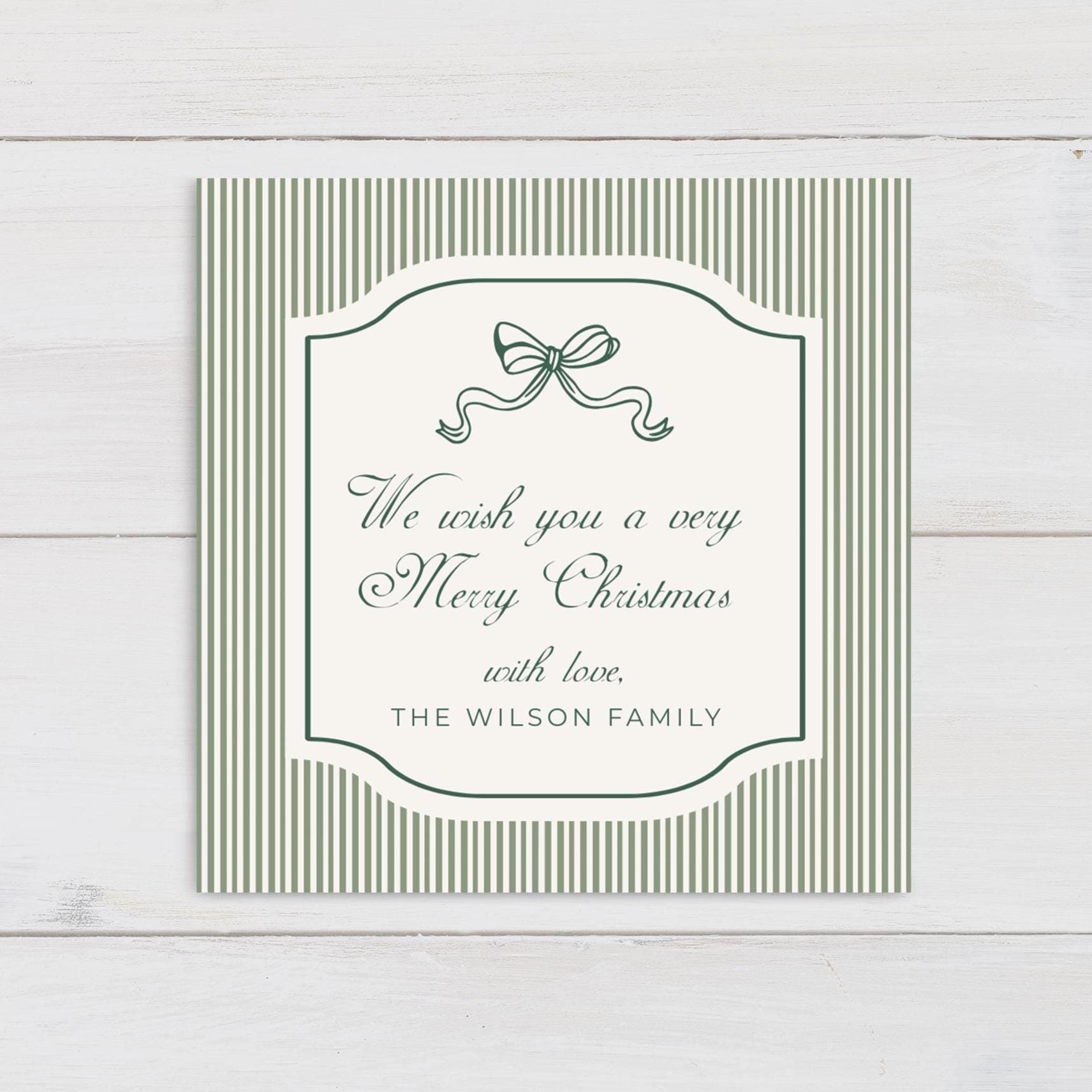 Christmas Gift Tags – DIY Printable Holiday Tags – Striped Holiday ...