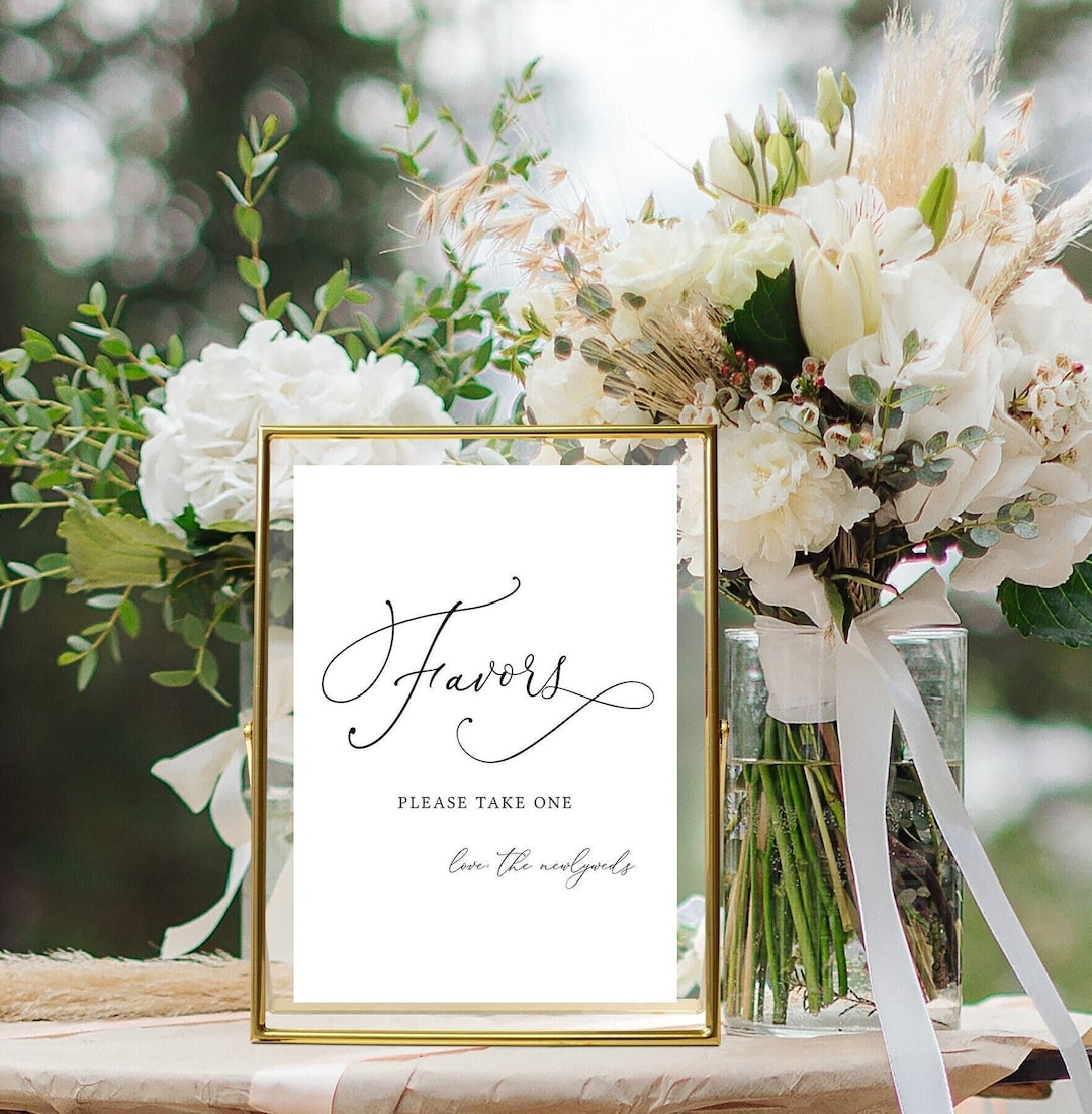 Wedding Favor Sign Wedding Sign Template Wedding Reception Sign DIY ...