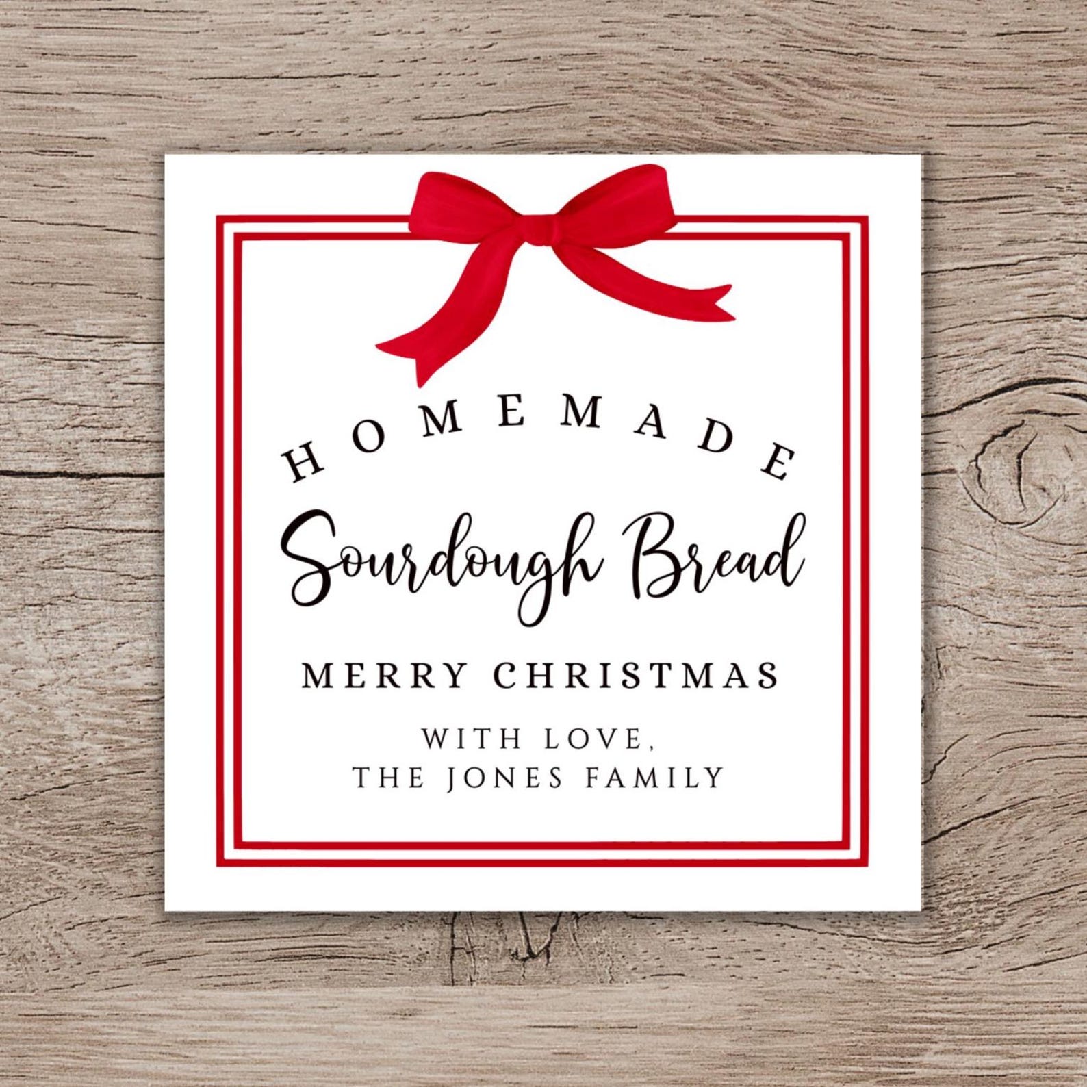 Christmas Homemade Gift Tags, DIY Christmas Cookies Tag, Homemade Tag ...