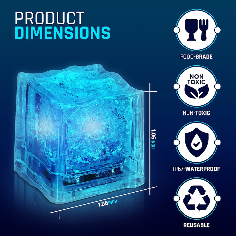 Event Cube LED Light up Ice Cubes - Etsy