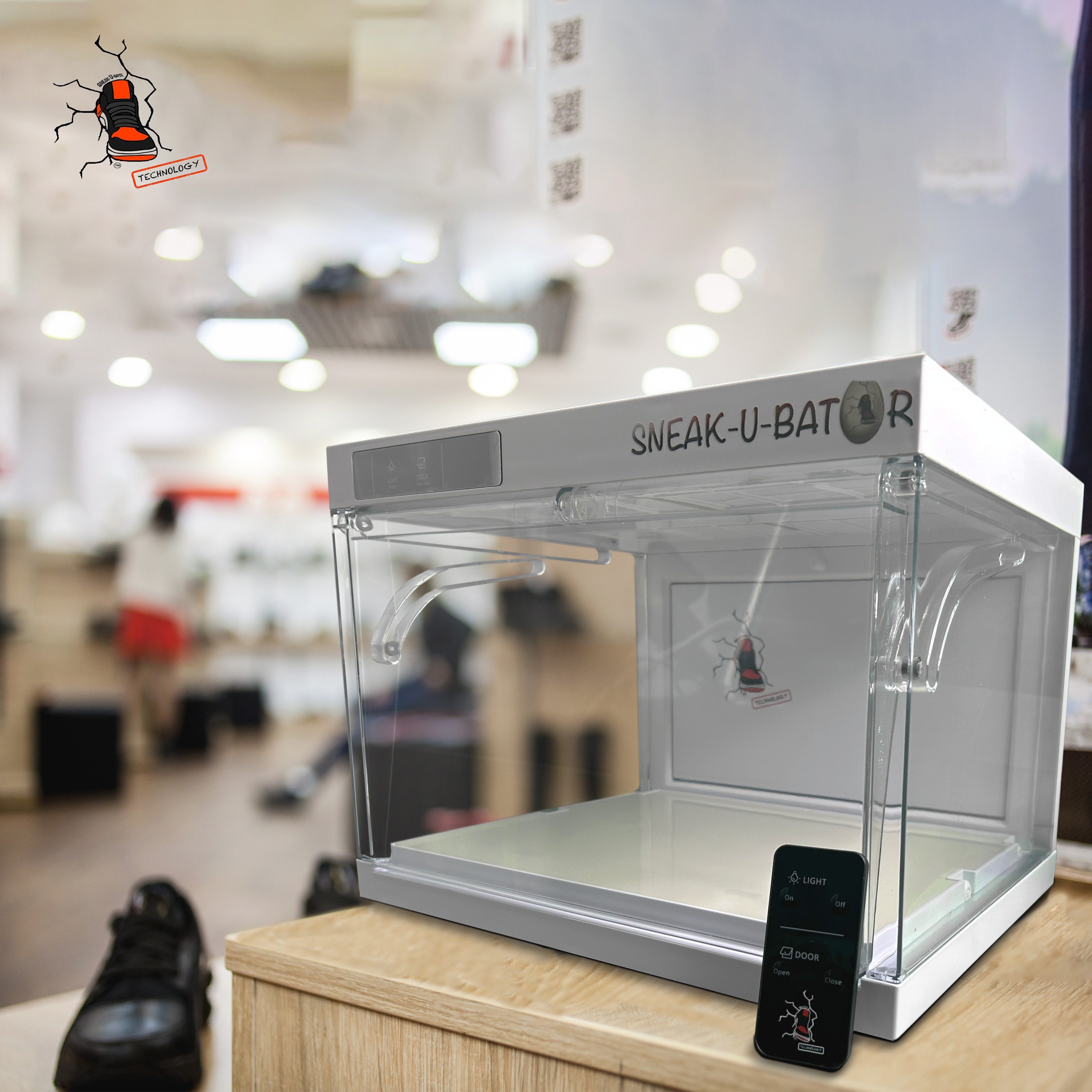 SNEAK-U-BATOR Technology LED Shoe Box With Wireless Remote Shoe ...