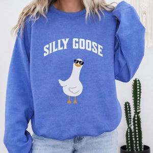 Silly Goose Sweatshirt, Y2K Retro Bird Sweater, Funny Gag Gift, Vintage ...