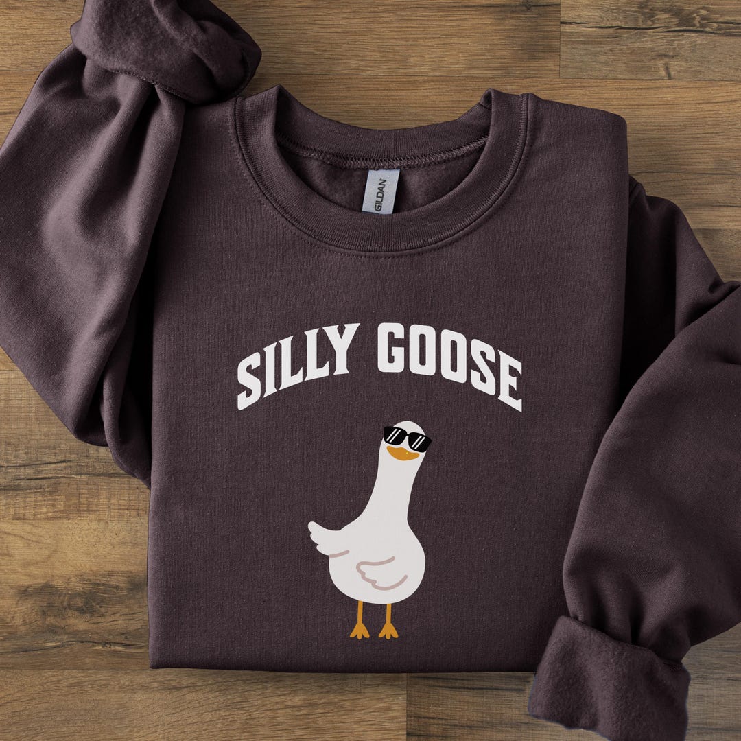 Silly Goose Sweatshirt, Y2K Retro Bird Sweater, Funny Gag Gift, Vintage ...