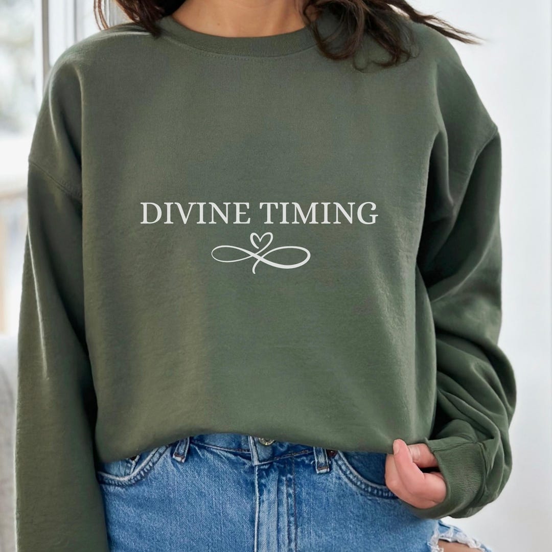 Divine Timing Infinity Vintage Sweatshirt, Collaboration Marie Major ...