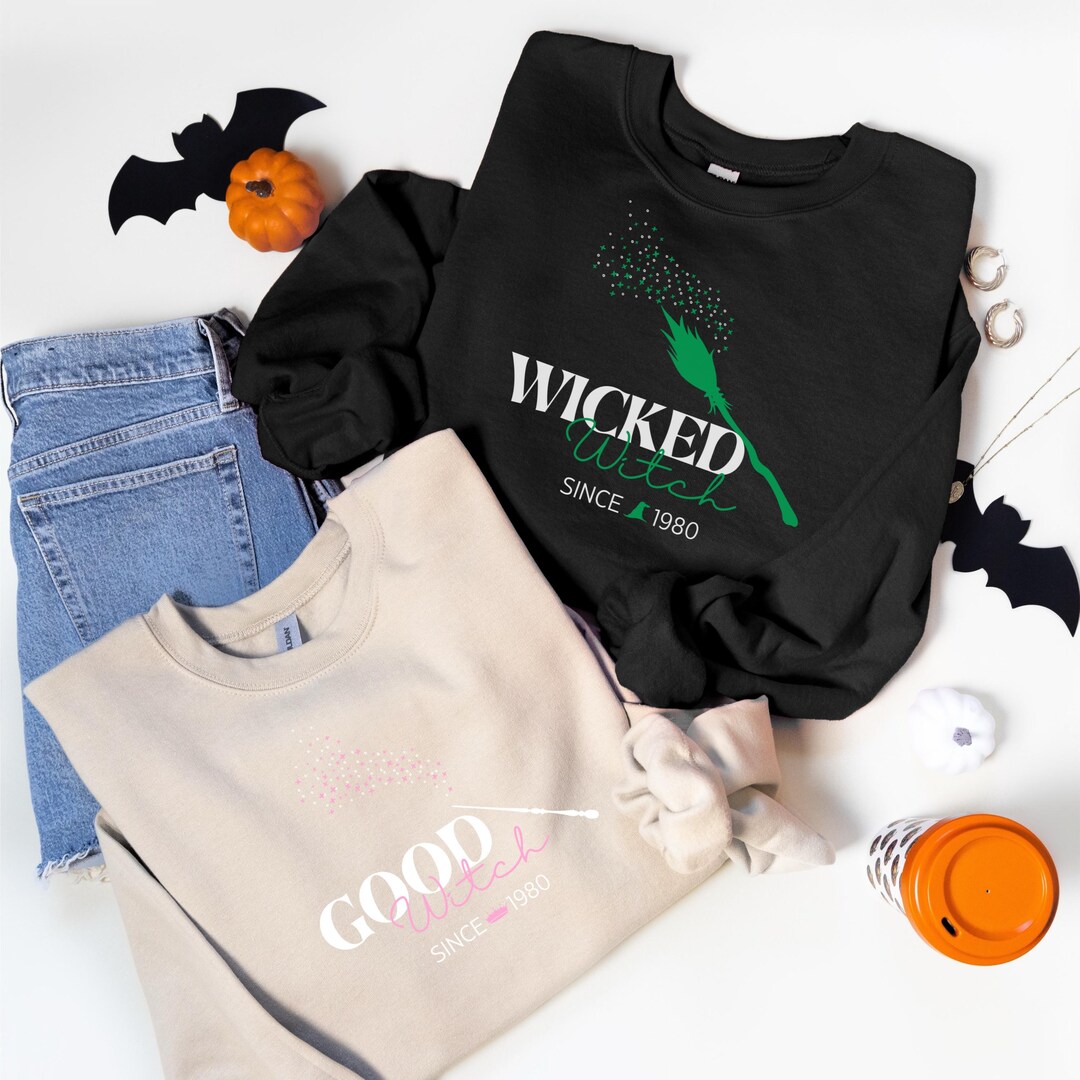 Custom Wicked Good Witch Sweatshirt, Green Pink Witchcore Sweater ...