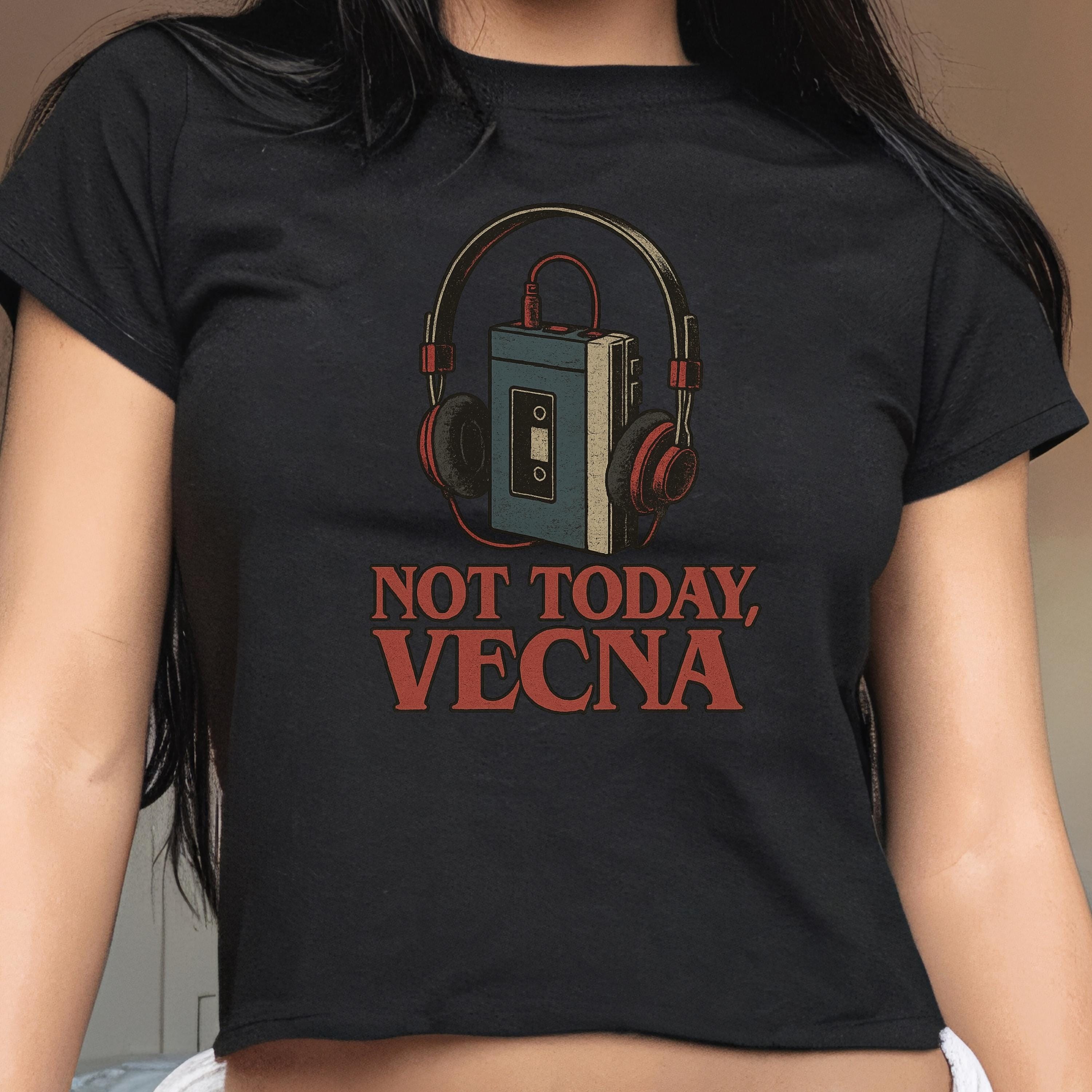 Not Today Vecna Retro Cassette Tape Adult Baby Tee, 80's Sci-fi TV Show ...