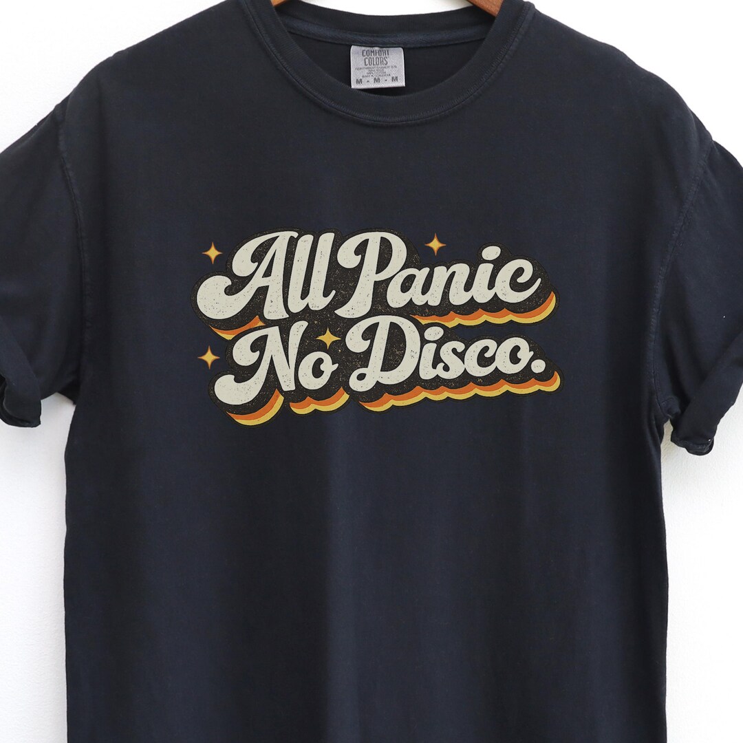 All Panic No Disco 80s Retro T-shirt | Vintage Garment Dyed Tee - Etsy