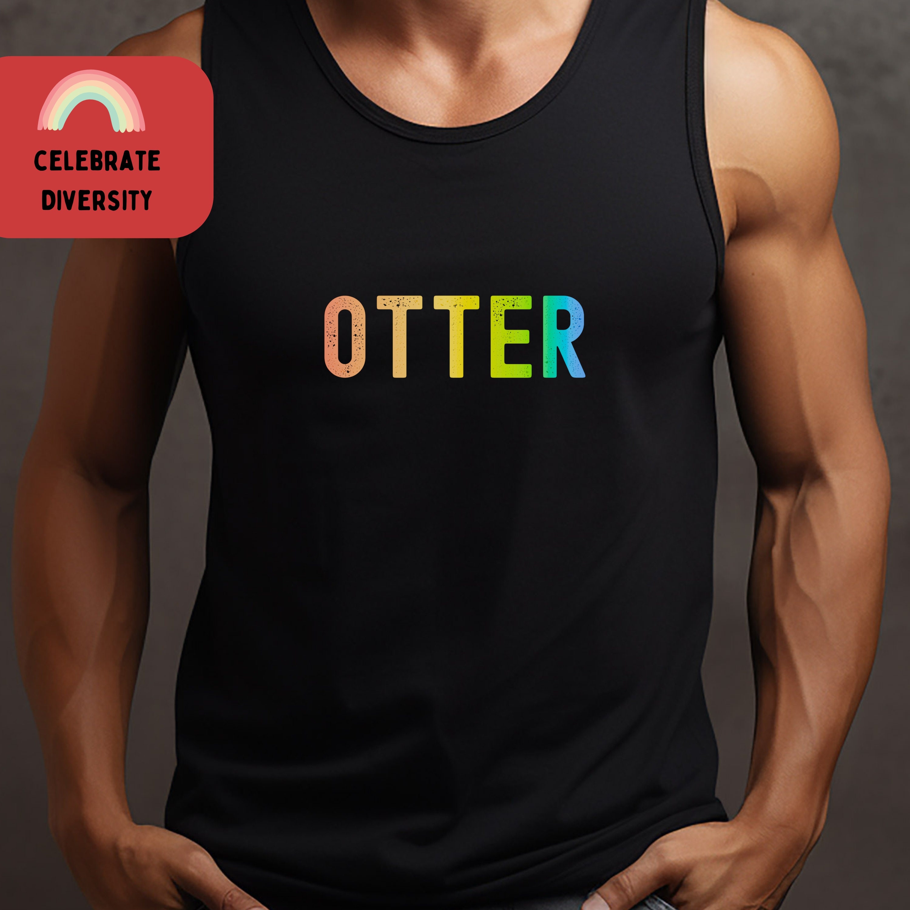 Otter LGBTQ Muscle Tank, Pride 2024, Celebrate Diversity Gift Idea ...