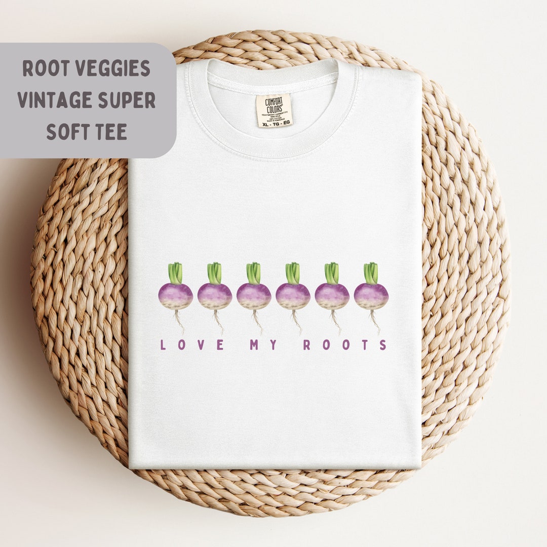Love My Roots Tee, Purple Root Vegetable Shirt, Ultra Soft Comfort ...