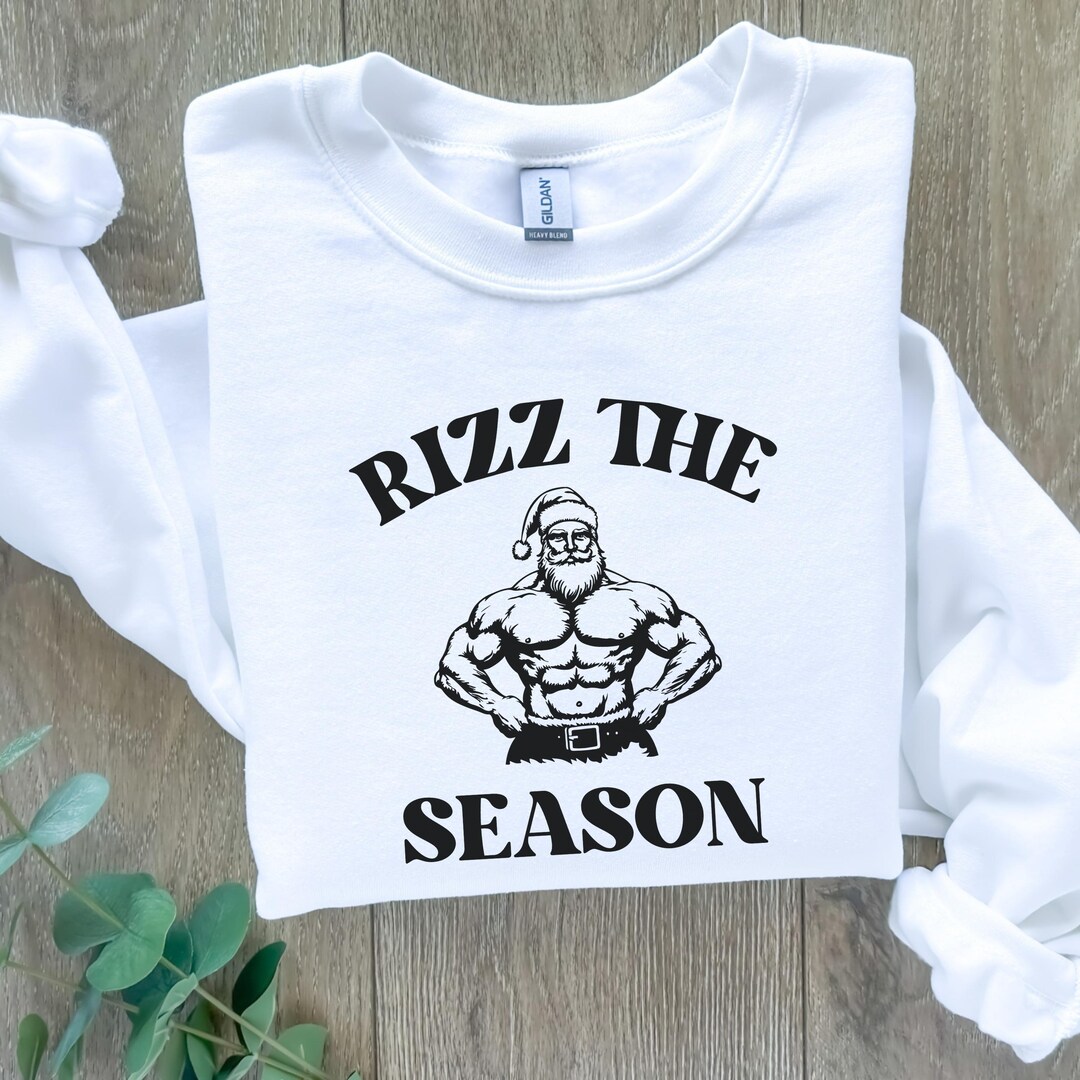 Rizz the Season Santa Sweatshirt, Funny Christmas Sweater, X-mas ...